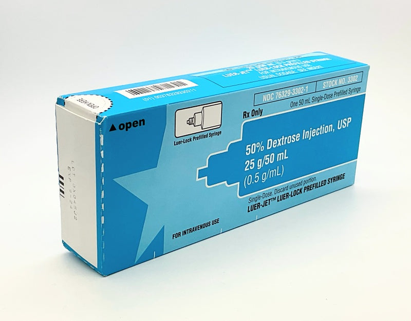 DEXTROSE 50% INJ, USP 0.5G/ML 50ML LUER-JET LUER-LOCK PREFILLED SYRING ...